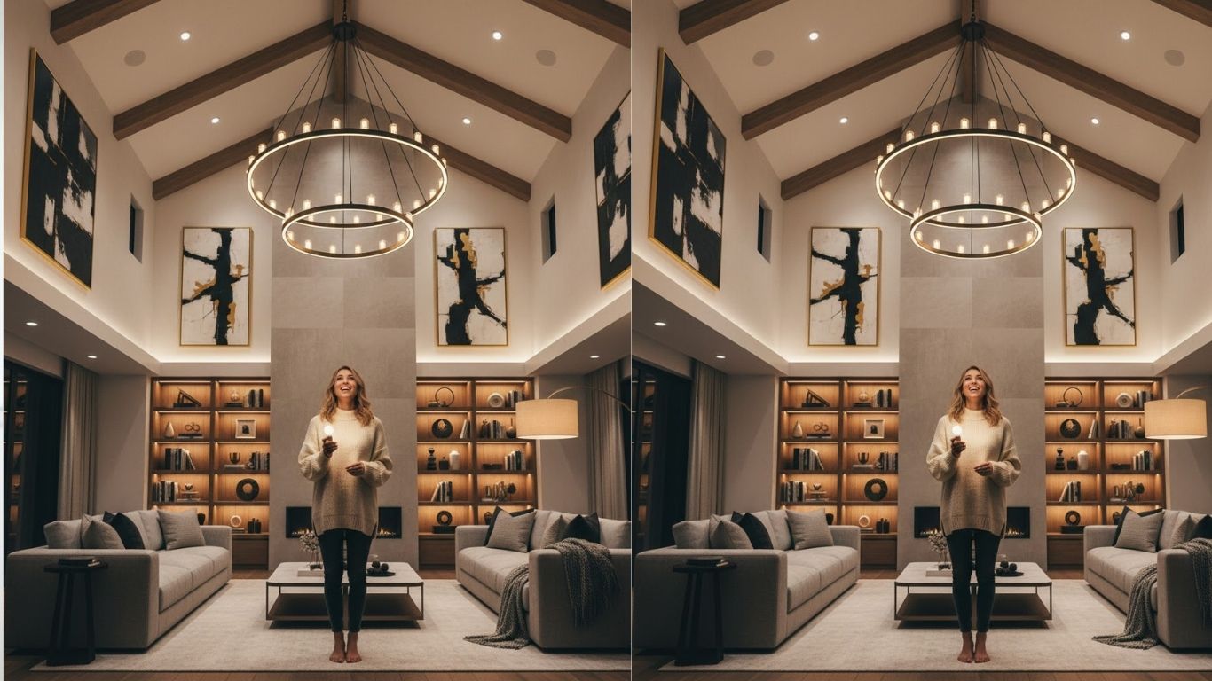 15 High Ceiling Living Room Lighting Ideas to Transform Your Space