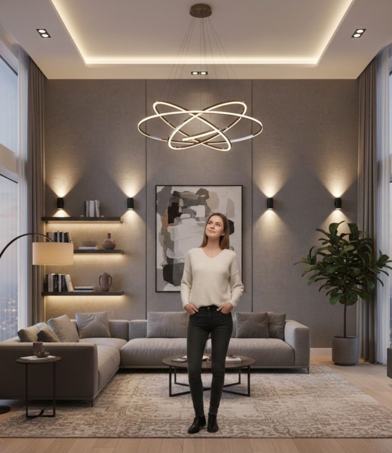 15 High Ceiling Living Room Lighting Ideas to Transform Your Space